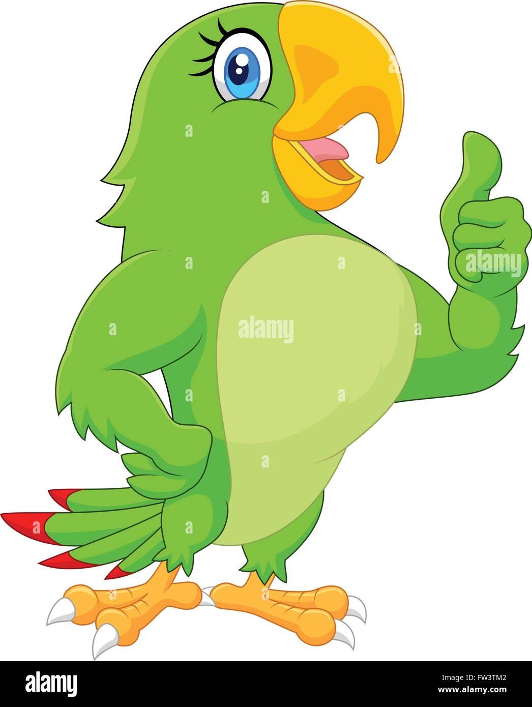 Cartoon parrot giving thumb up Stock Vector Image & Art - Alamy