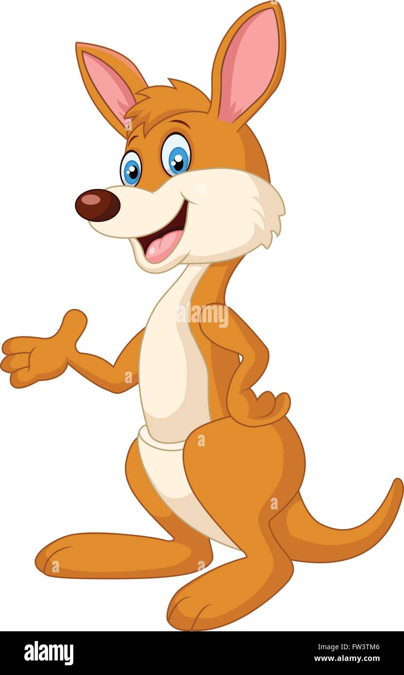 Cartoon kangaroo presenting Stock Vector Image & Art - Alamy
