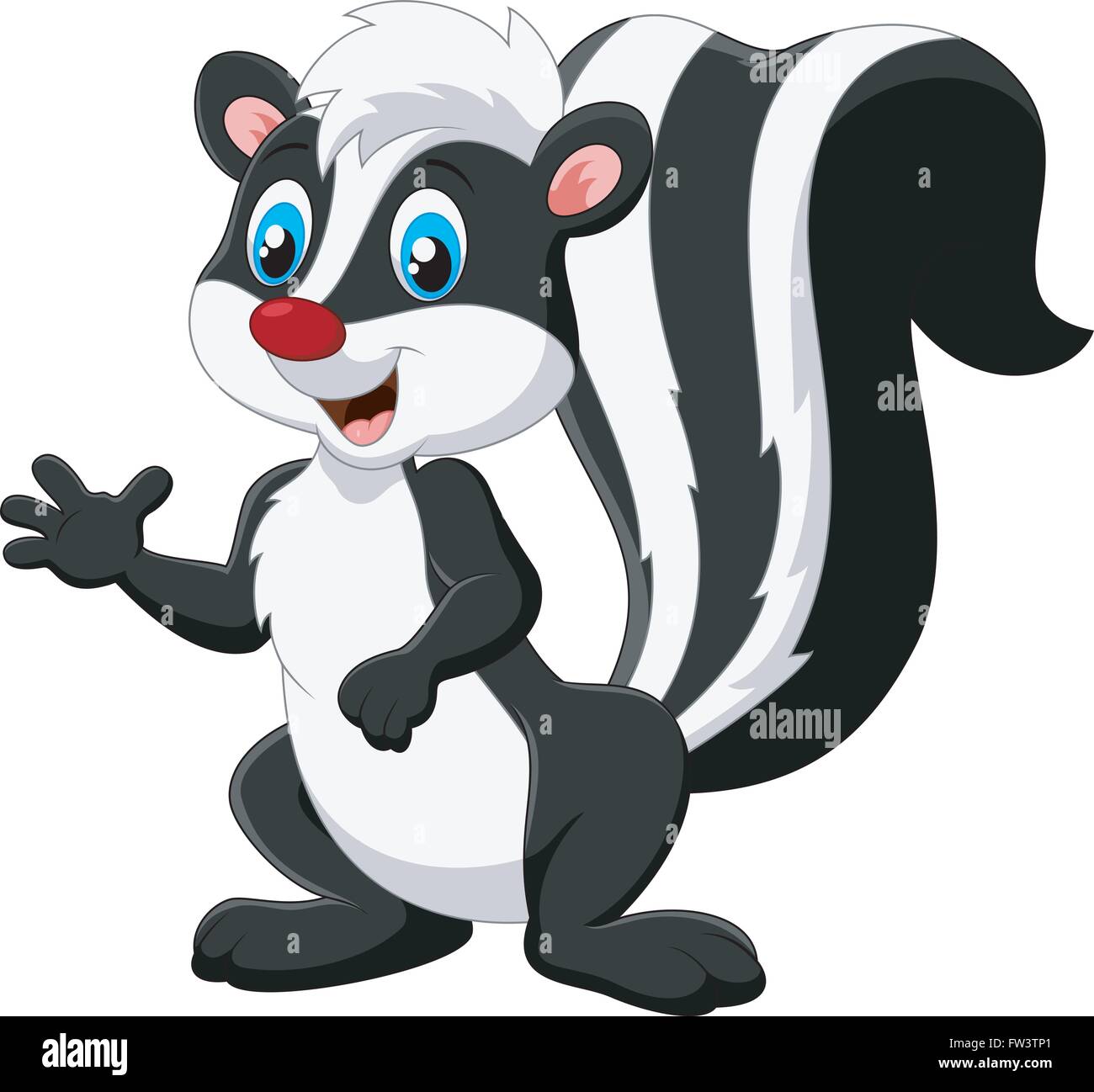 Cute skunk cartoon presenting Stock Vector Image & Art - Alamy