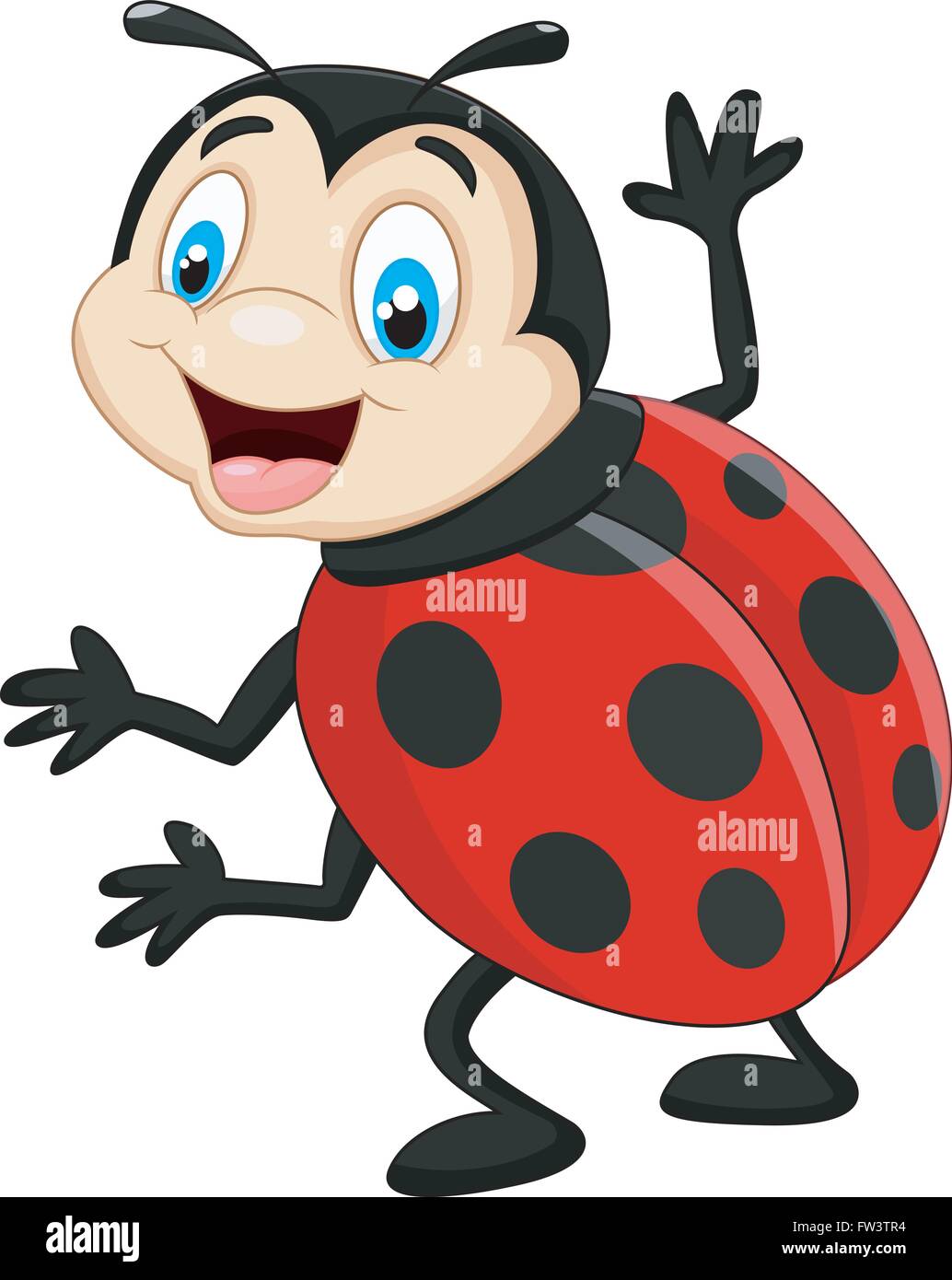 Cartoon ladybug waving Stock Vector Image & Art - Alamy