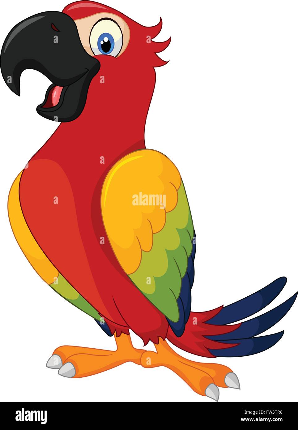 Cartoon cute parrot Stock Vector Image & Art - Alamy