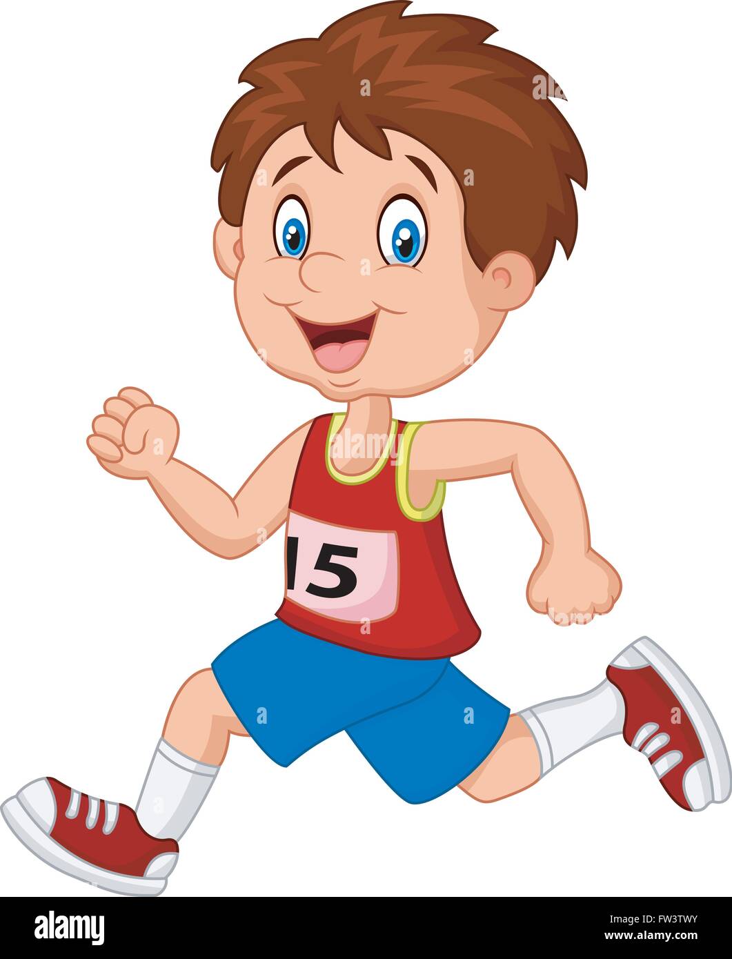 Cartoon boy follow the race Stock Vector Image & Art - Alamy