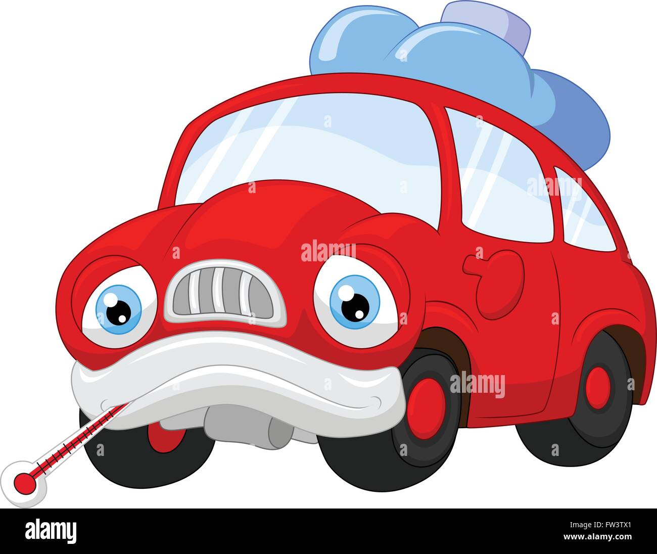 Sad red auto Stock Vector Images - Alamy