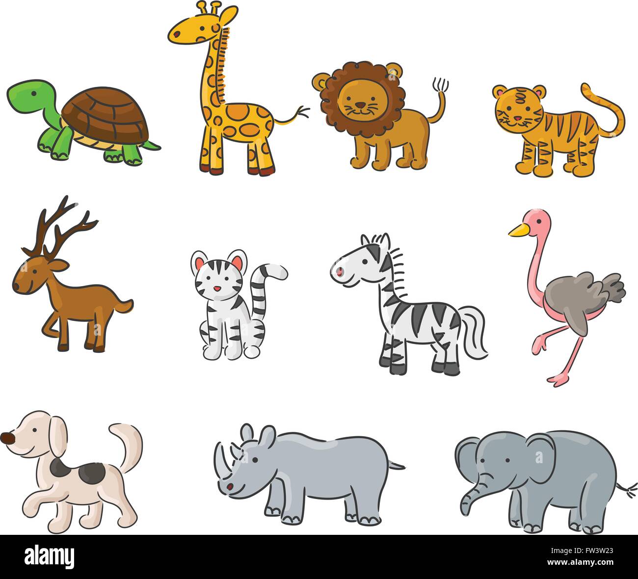 Collection of animals Stock Vector Image & Art - Alamy