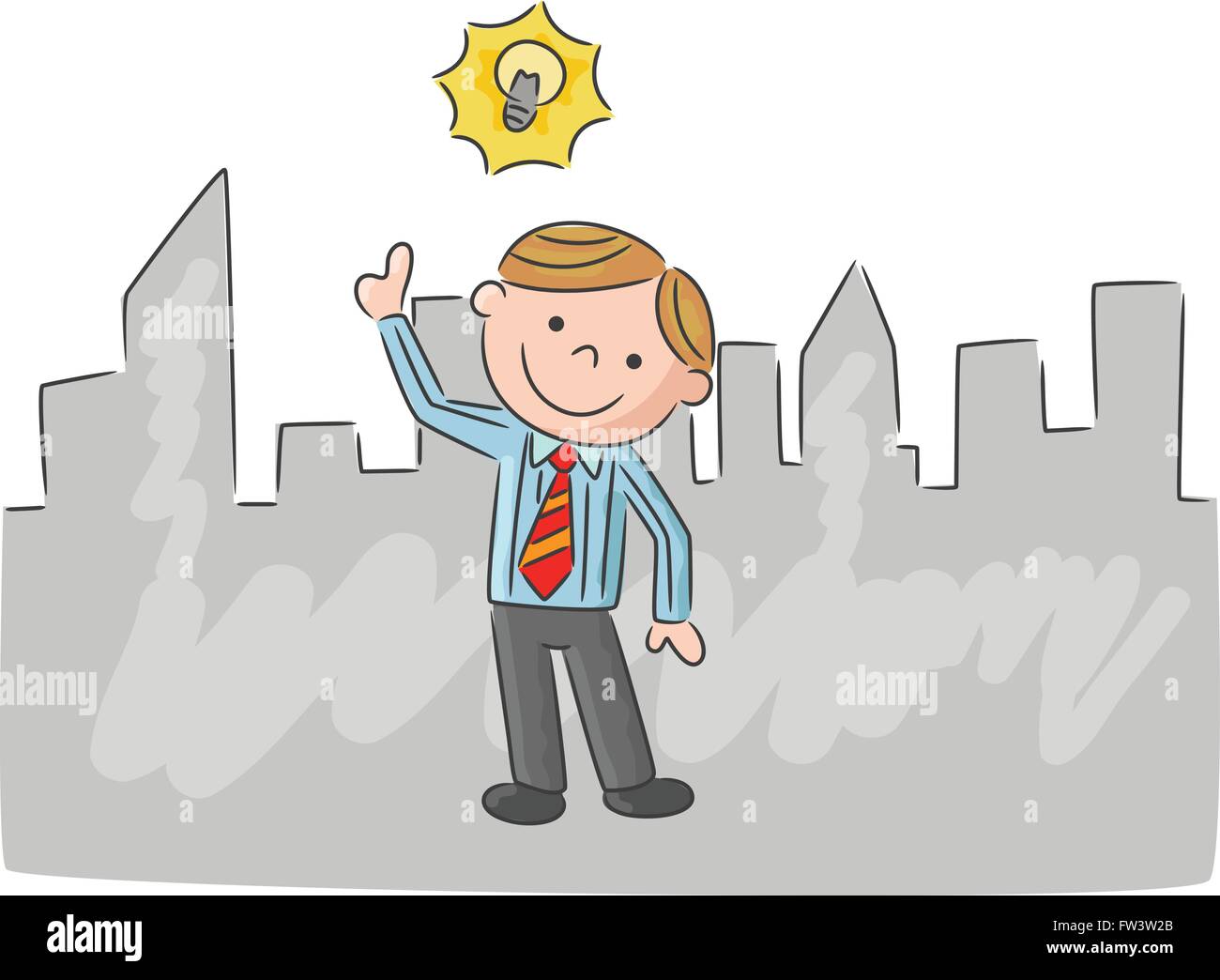 Light Bulb Idea Cartoon