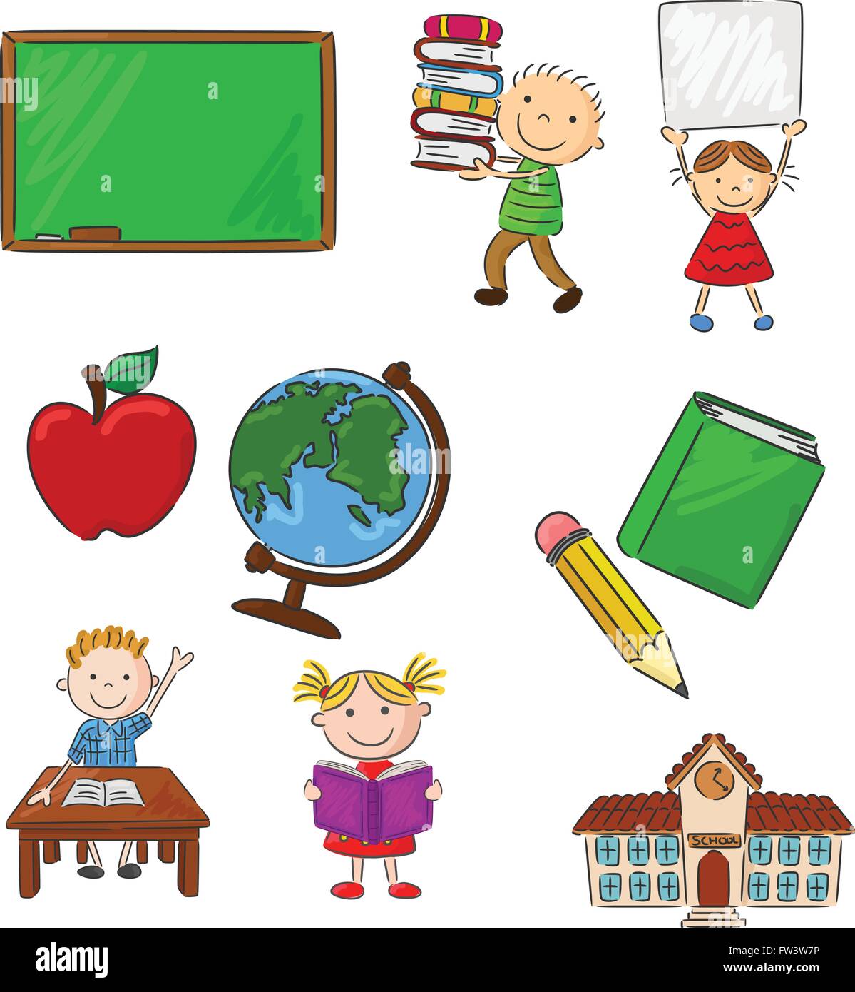 Study activities Stock Vector Images - Alamy