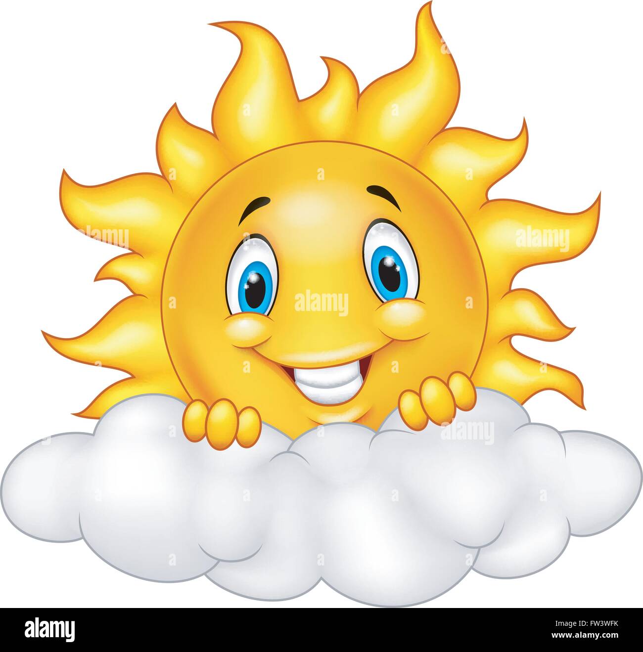 Smiling Sun Cartoon Mascot Character Stock Vector Image & Art - Alamy