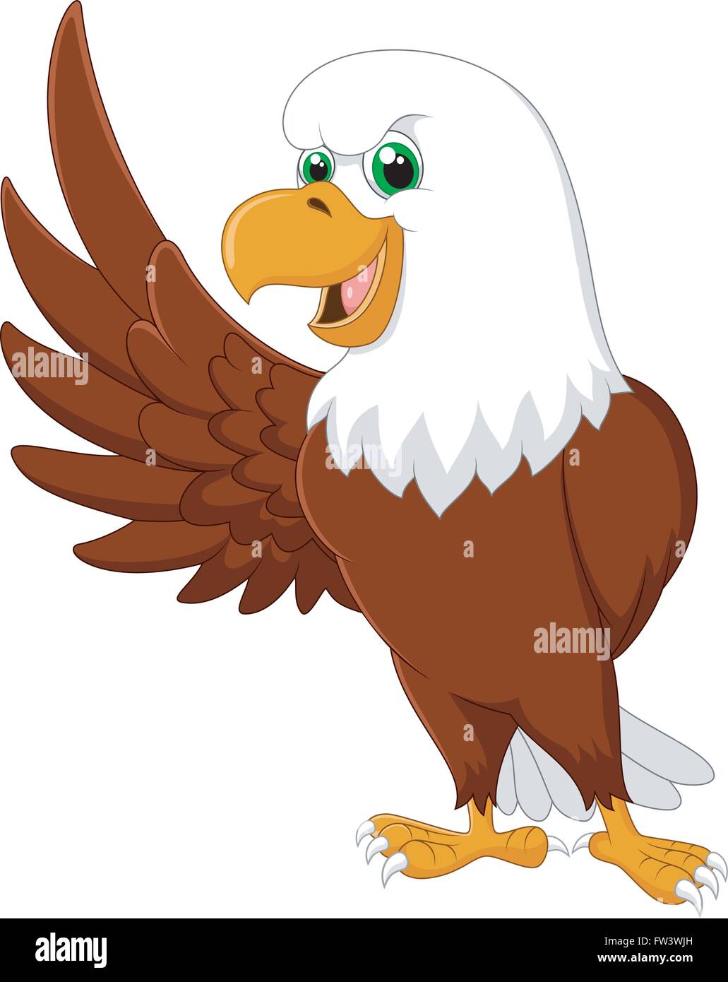 Eagle cartoon waving Stock Vector Image & Art - Alamy