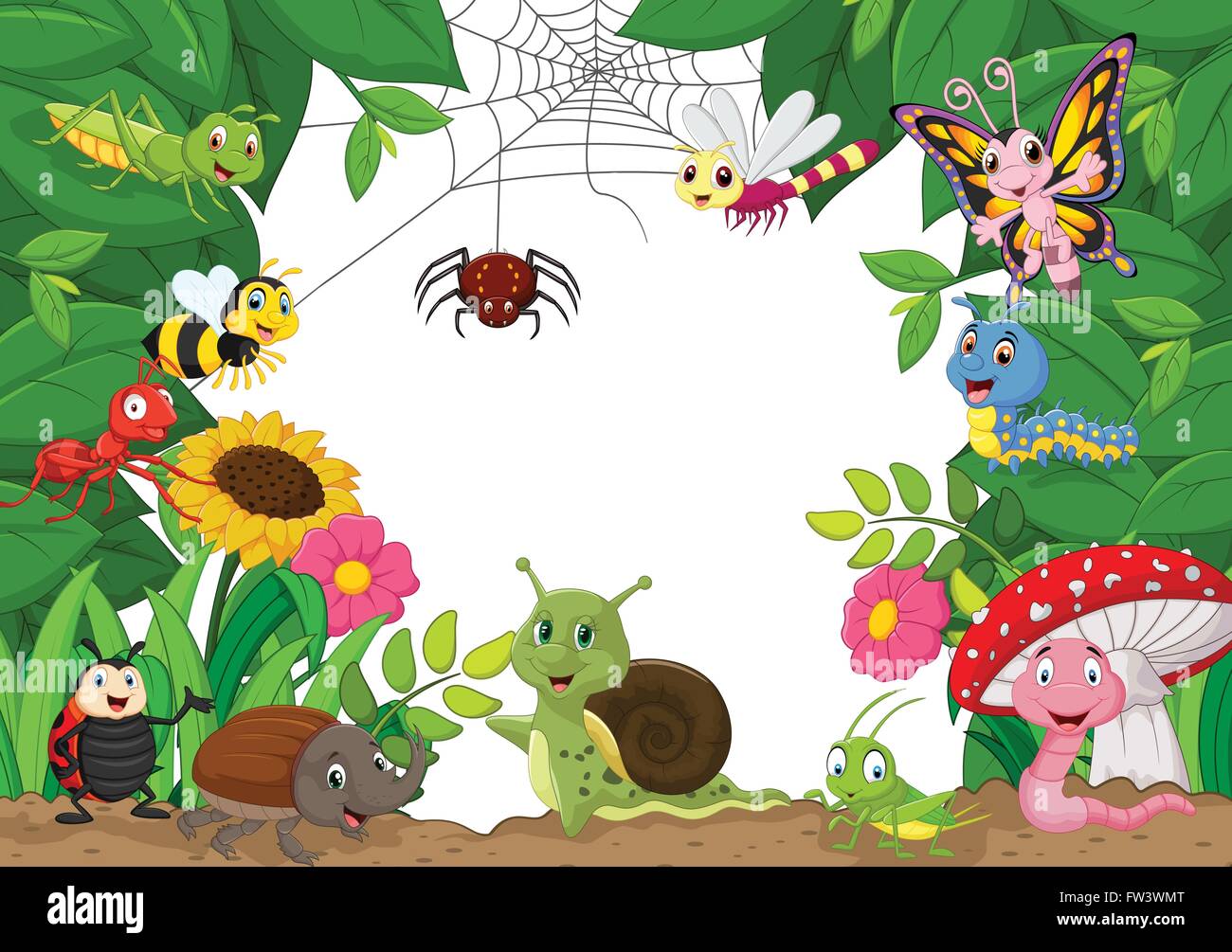 Cartoon happy little animals . vector illustration Stock Vector Image ...