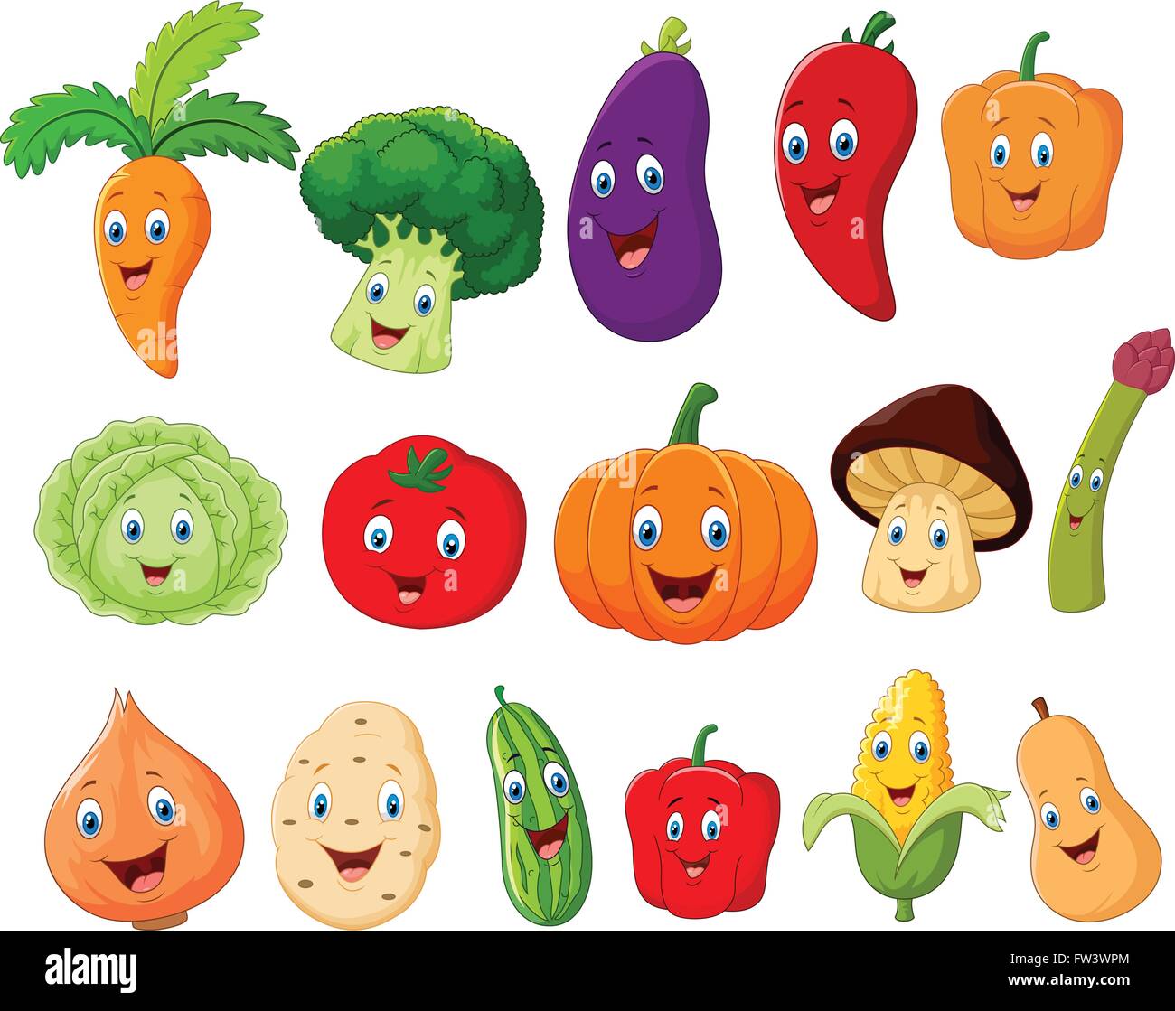Cute vegetable cartoon Stock Vector Image & Art - Alamy