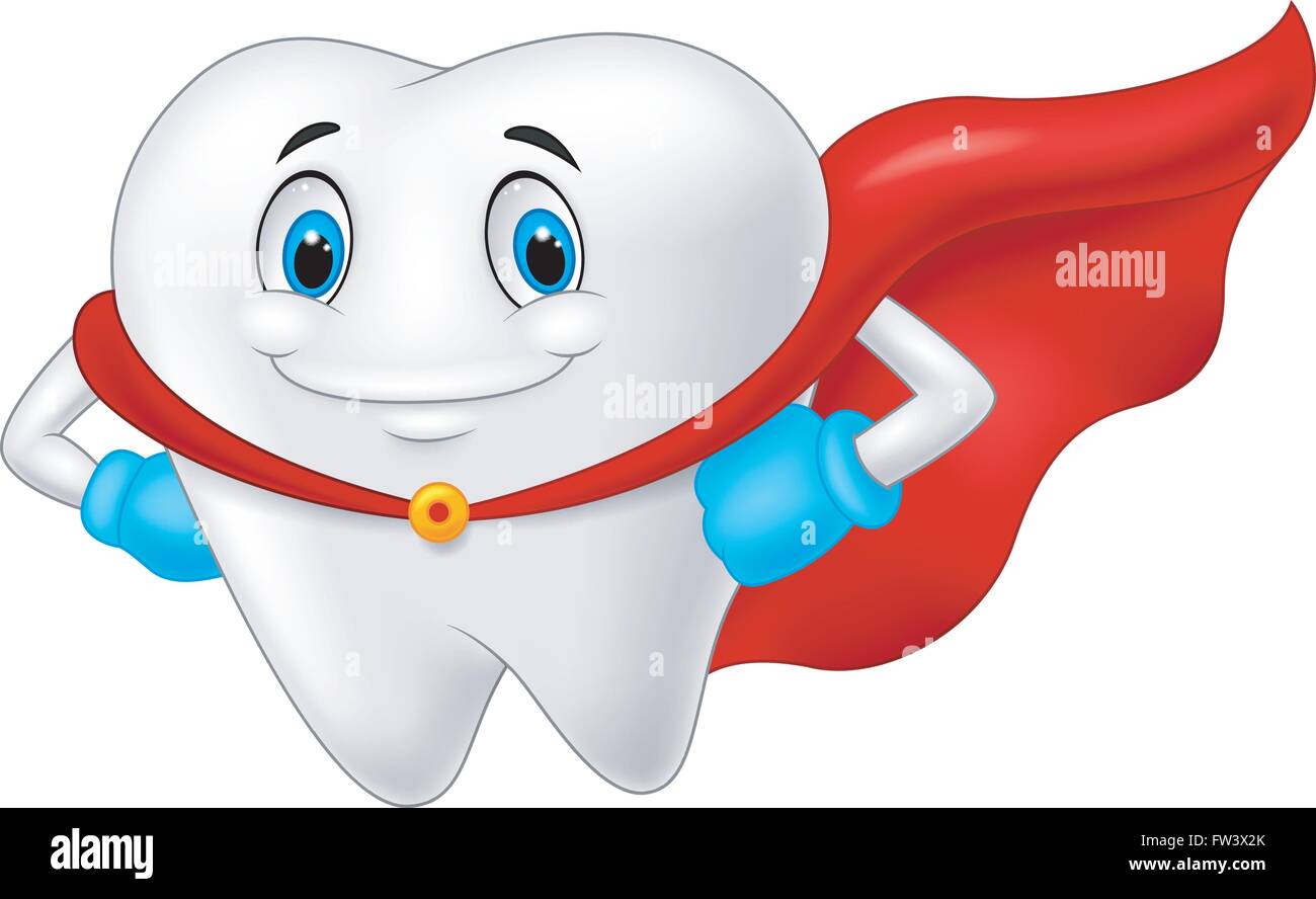 Happy superhero healthy tooth Stock Vector Image & Art - Alamy