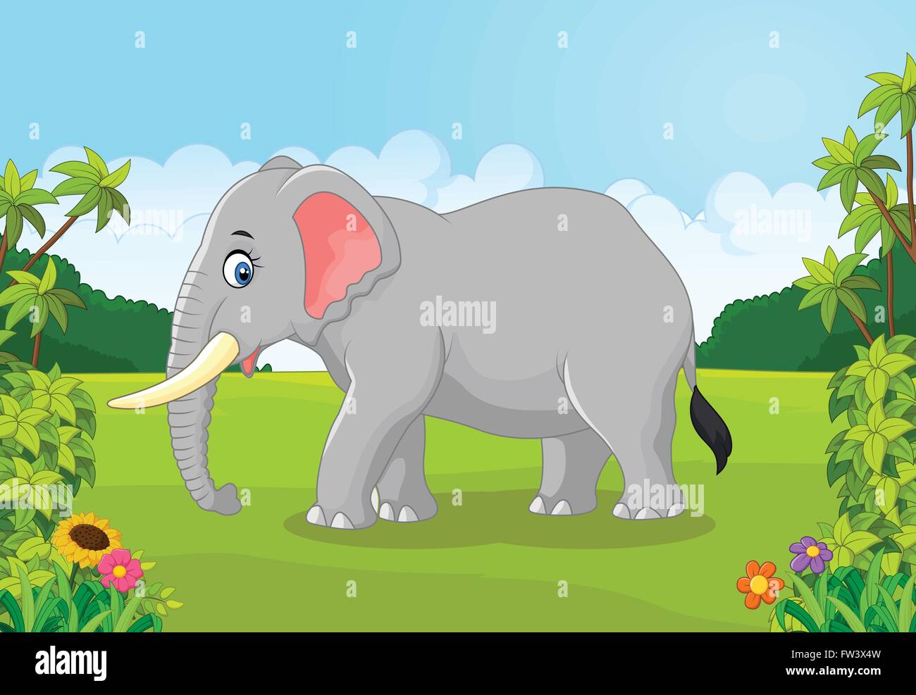 Cartoon animal elephant Stock Vector Image & Art - Alamy