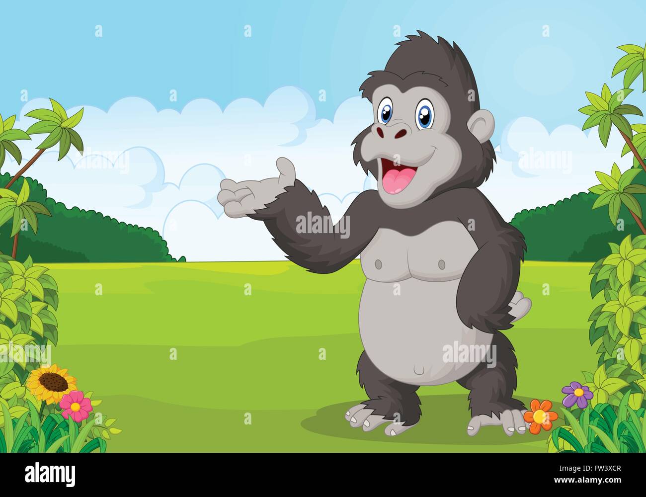 Fun cartoon character gorilla in hi-res stock photography and images ...