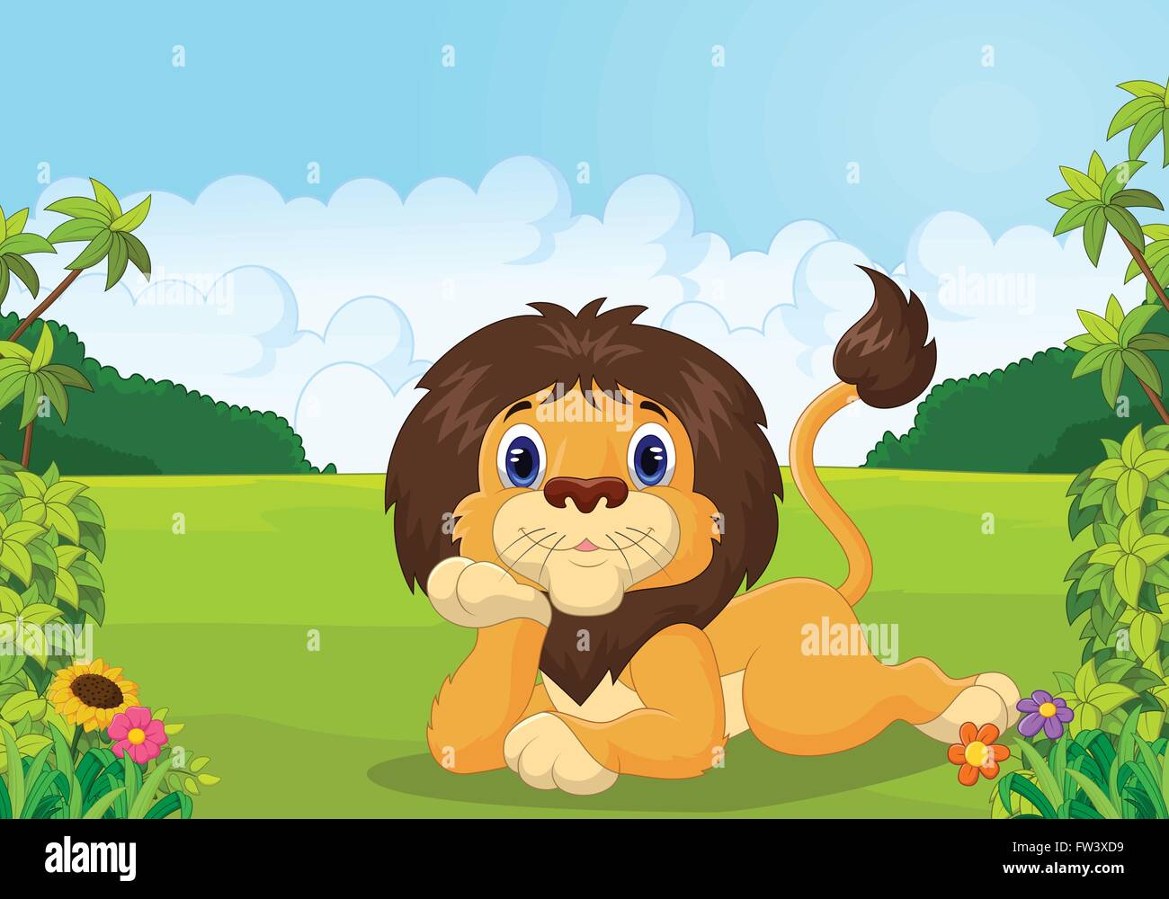 Lion lie hi-res stock photography and images - Alamy