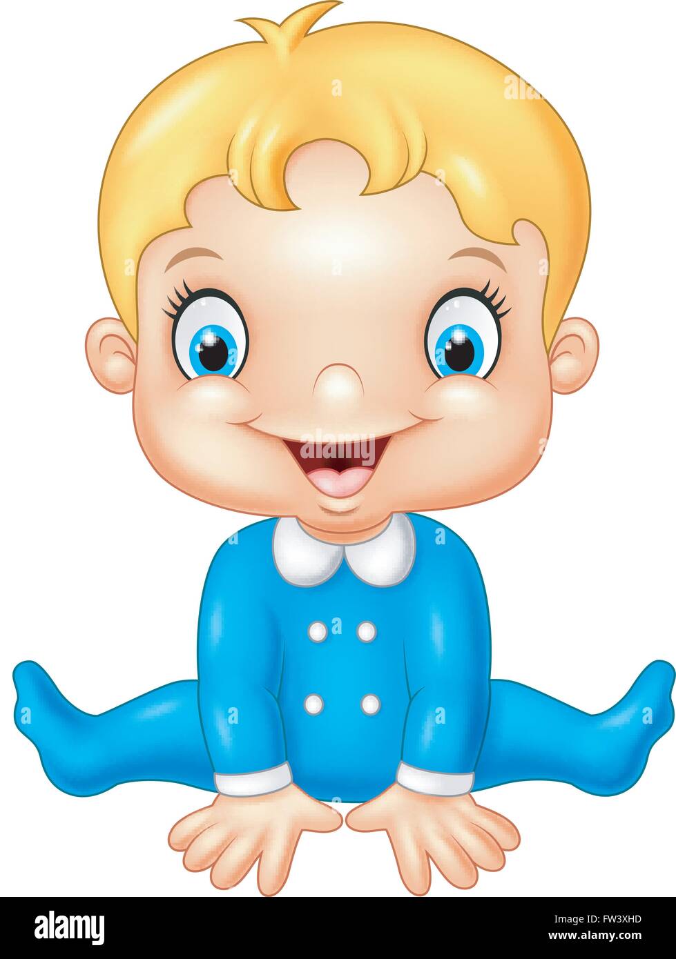 Cartoon happy baby boy Stock Vector Image & Art - Alamy