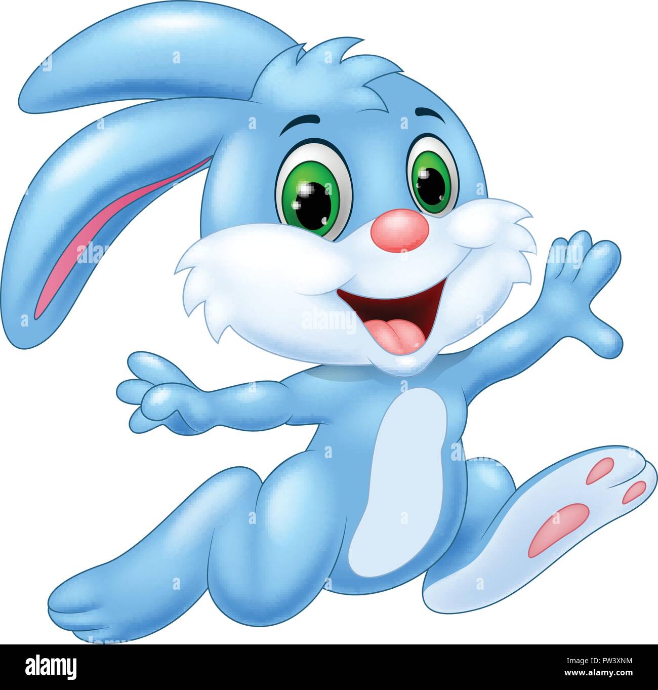 Cartoon bunny running and happy Stock Vector Image & Art - Alamy