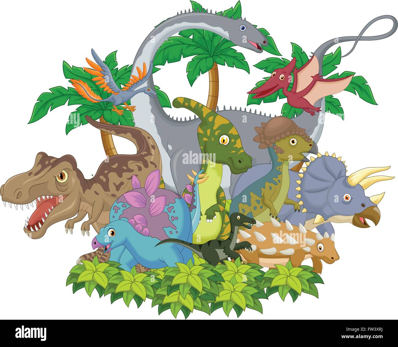 Cartoon animal dinosaur Stock Vector Image & Art - Alamy