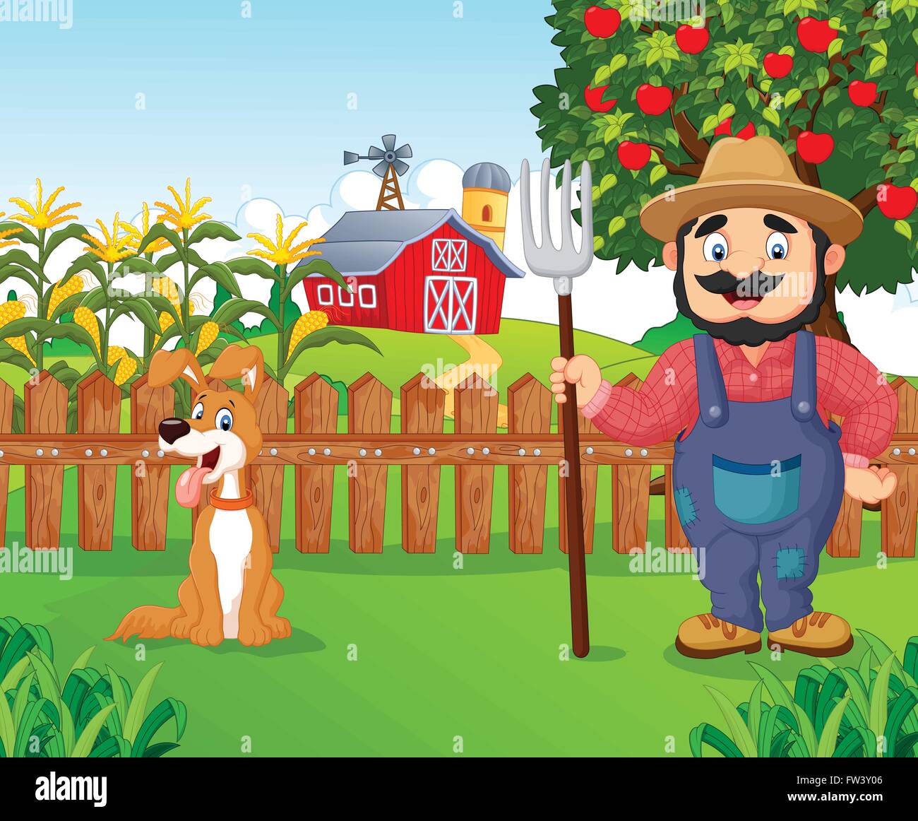 Cartoon farmer hi-res stock photography and images - Alamy