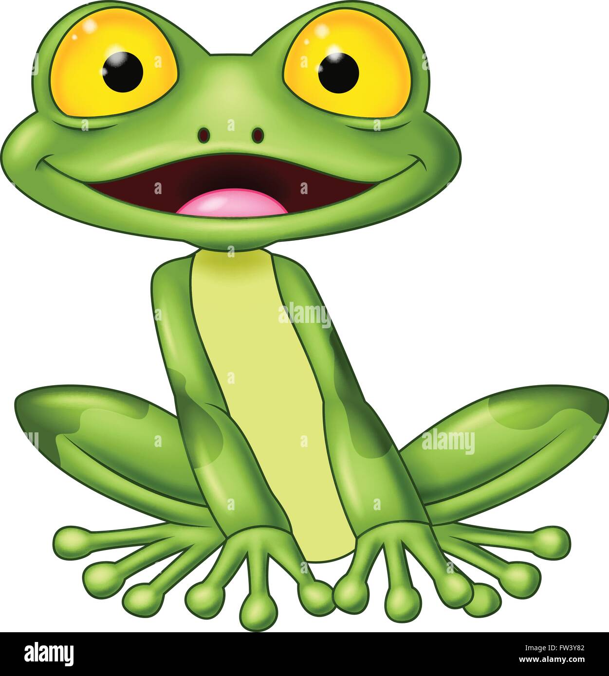 Cartoon cute frog Stock Vector Image & Art - Alamy