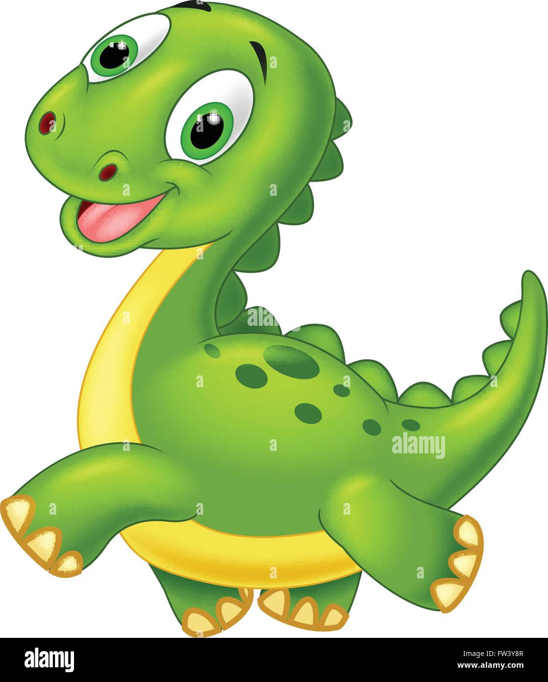 Happy cartoon dinosaur Stock Vector Image & Art - Alamy