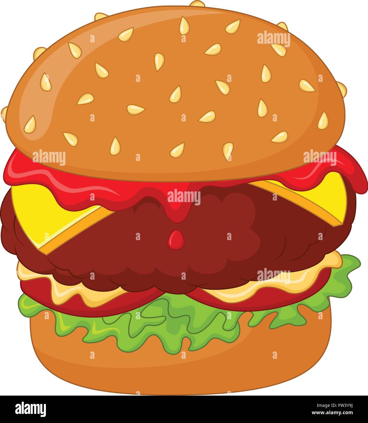 Cartoon burger illustration Stock Vector Image & Art - Alamy