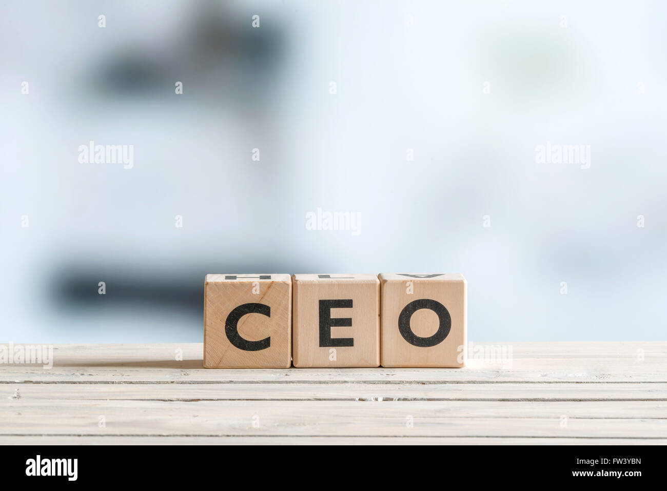 CEO title on a wooden sign made of cubes Stock Photo - Alamy