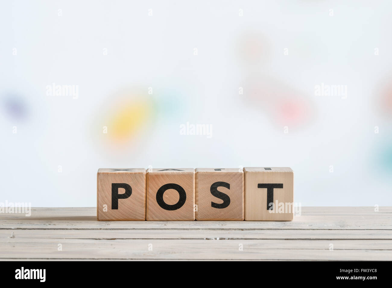 Social sign made cubes hi-res stock photography and images - Alamy