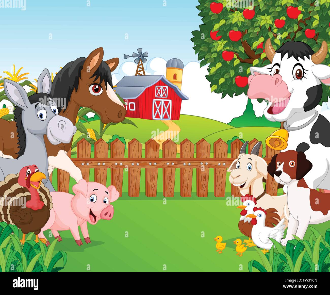 Cartoon happy animal collection Stock Vector Image & Art - Alamy