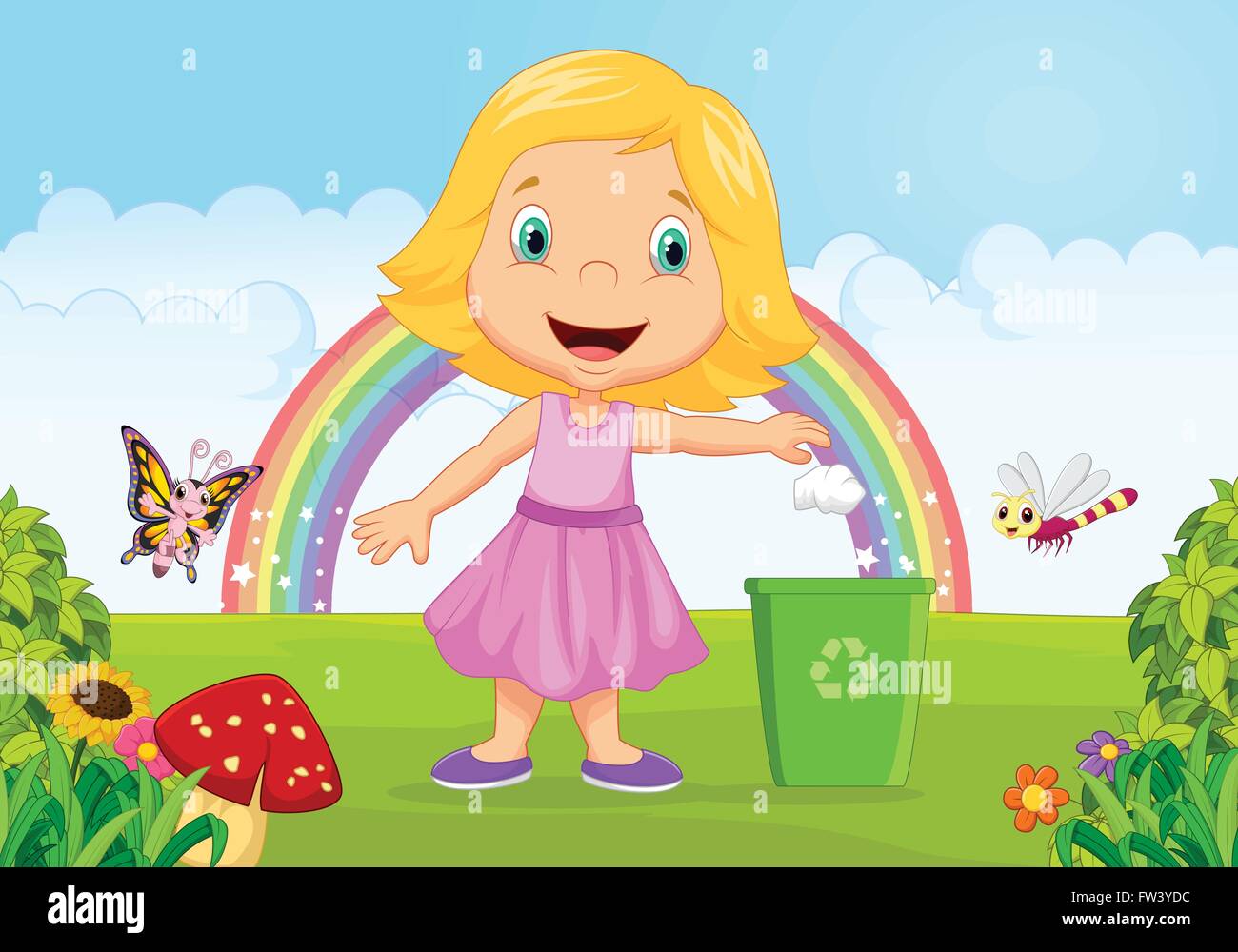 Child Throwing Rubbish Bin Stock Photos & Child Throwing Rubbish Bin ...