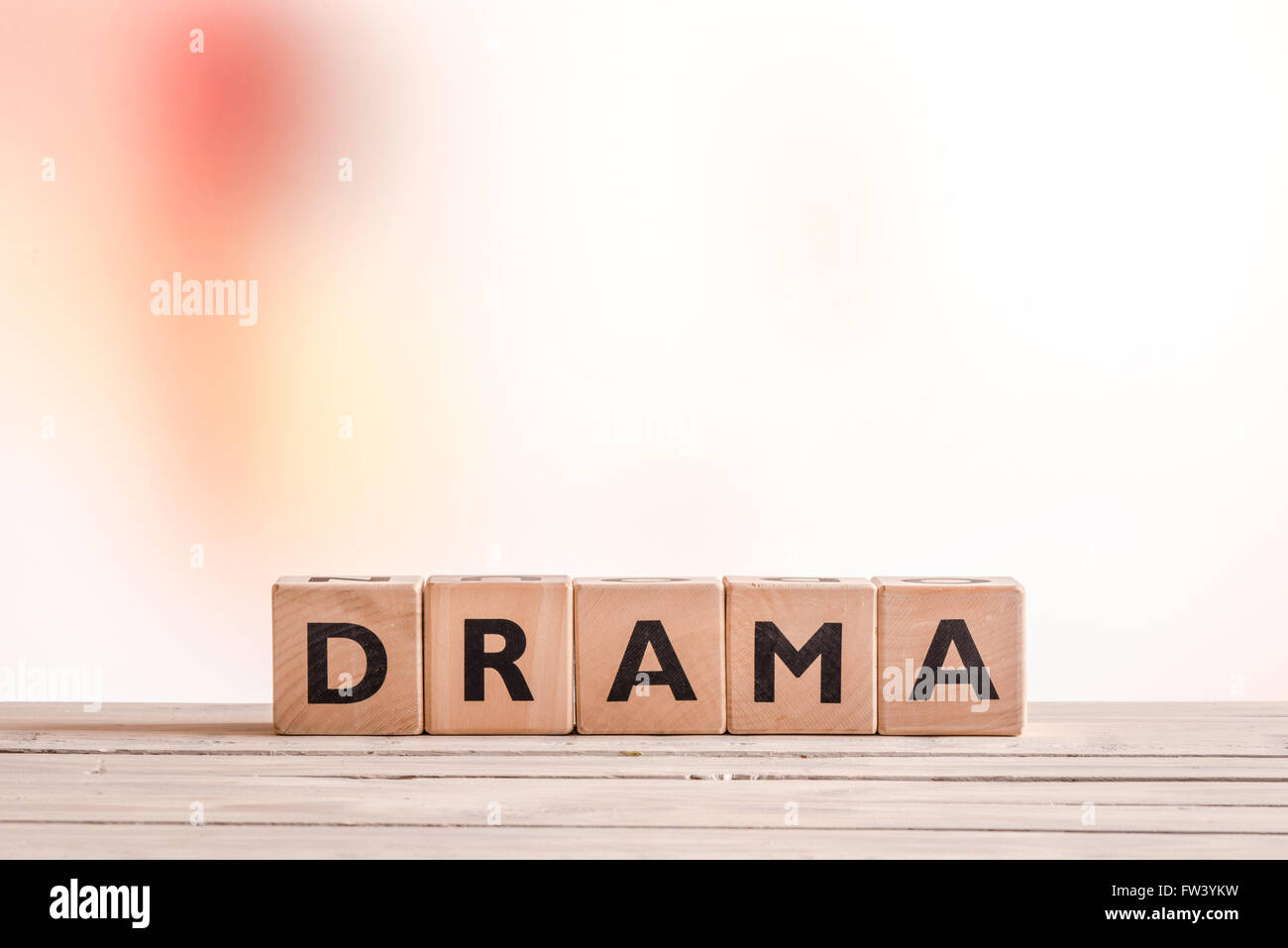 Drama sign created with cubes on a table Stock Photo - Alamy