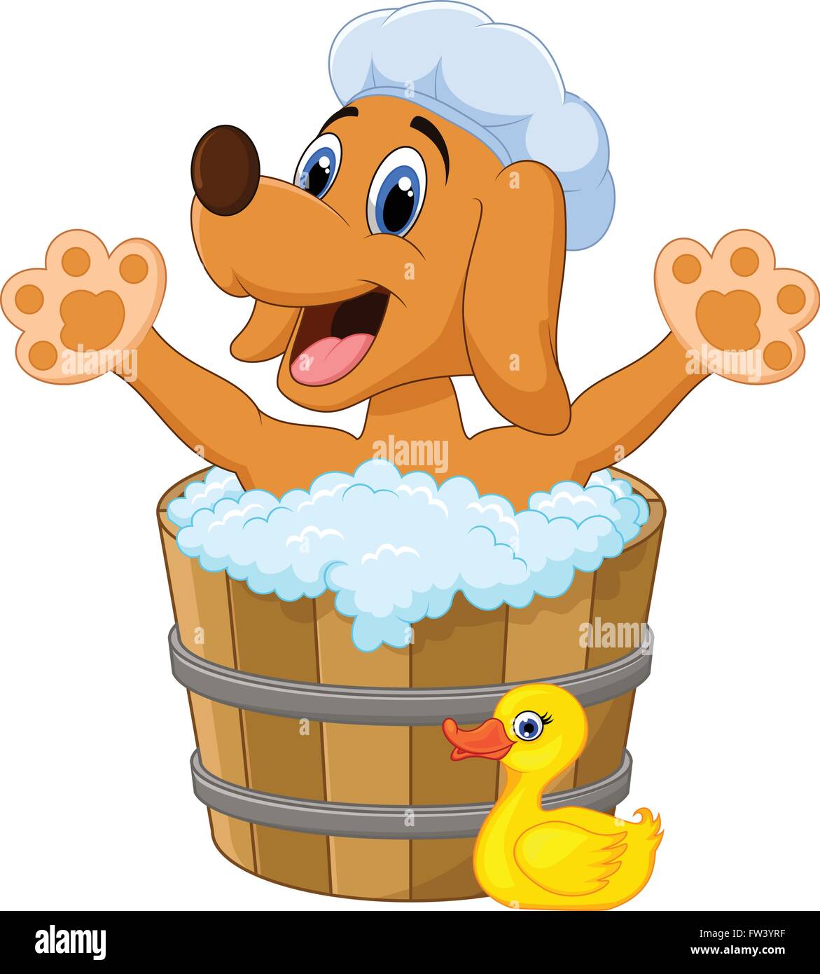 Cartoon dog bath hi-res stock photography and images - Alamy