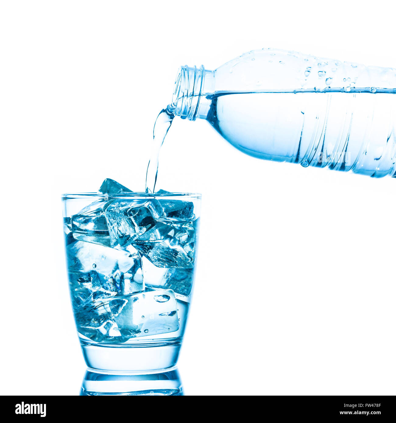 Water pouring glass splash isolated hi-res stock photography and images ...