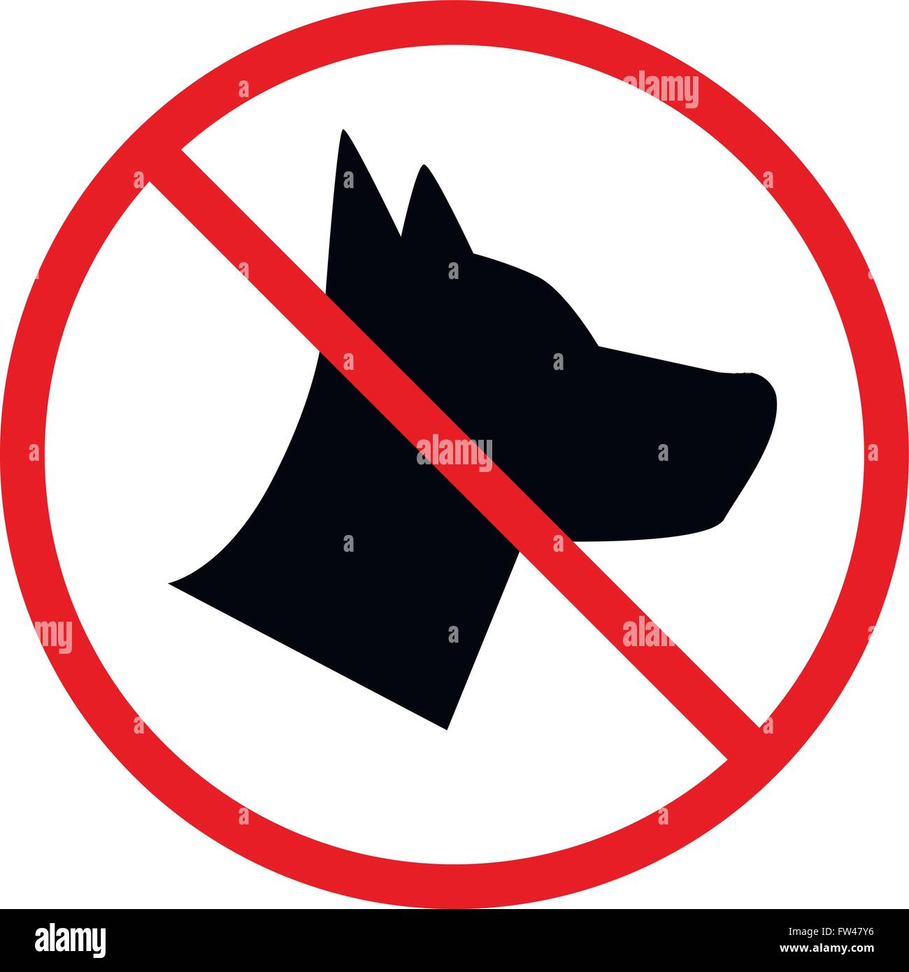 Dogs warning sign Stock Vector Images - Alamy