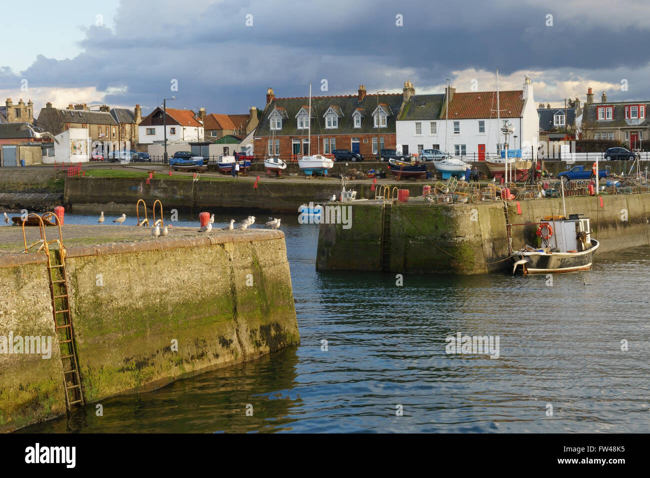 Port Seton harbour, Scotland Stock Photo - Alamy