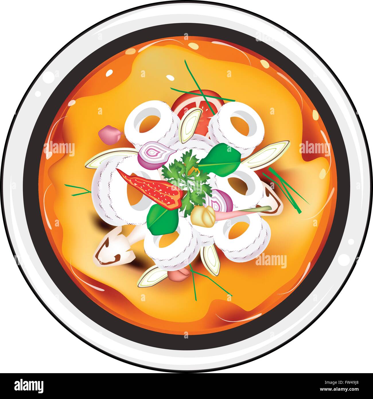Seafood soup recipe Stock Vector Images - Alamy