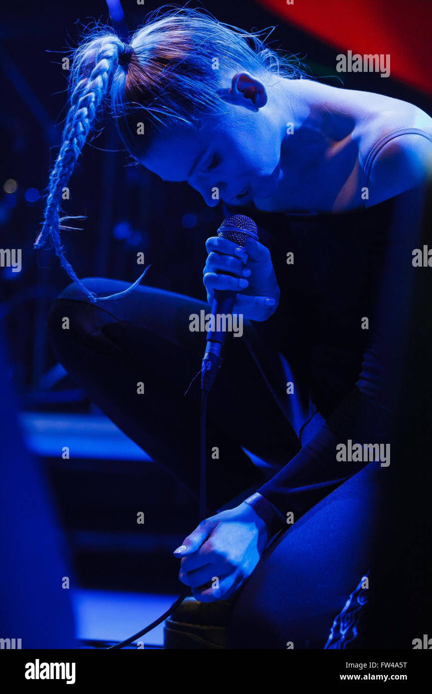 MOSCOW - 30 MARCH, 2016 - Ic3peak warming up on stage before famous ...