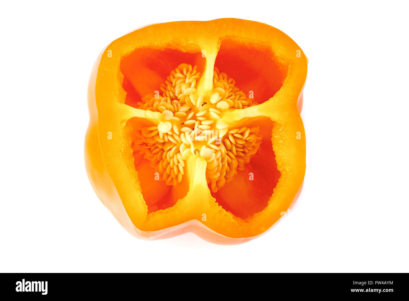 Cut yellow pepper Cut Out Stock Images & Pictures - Alamy