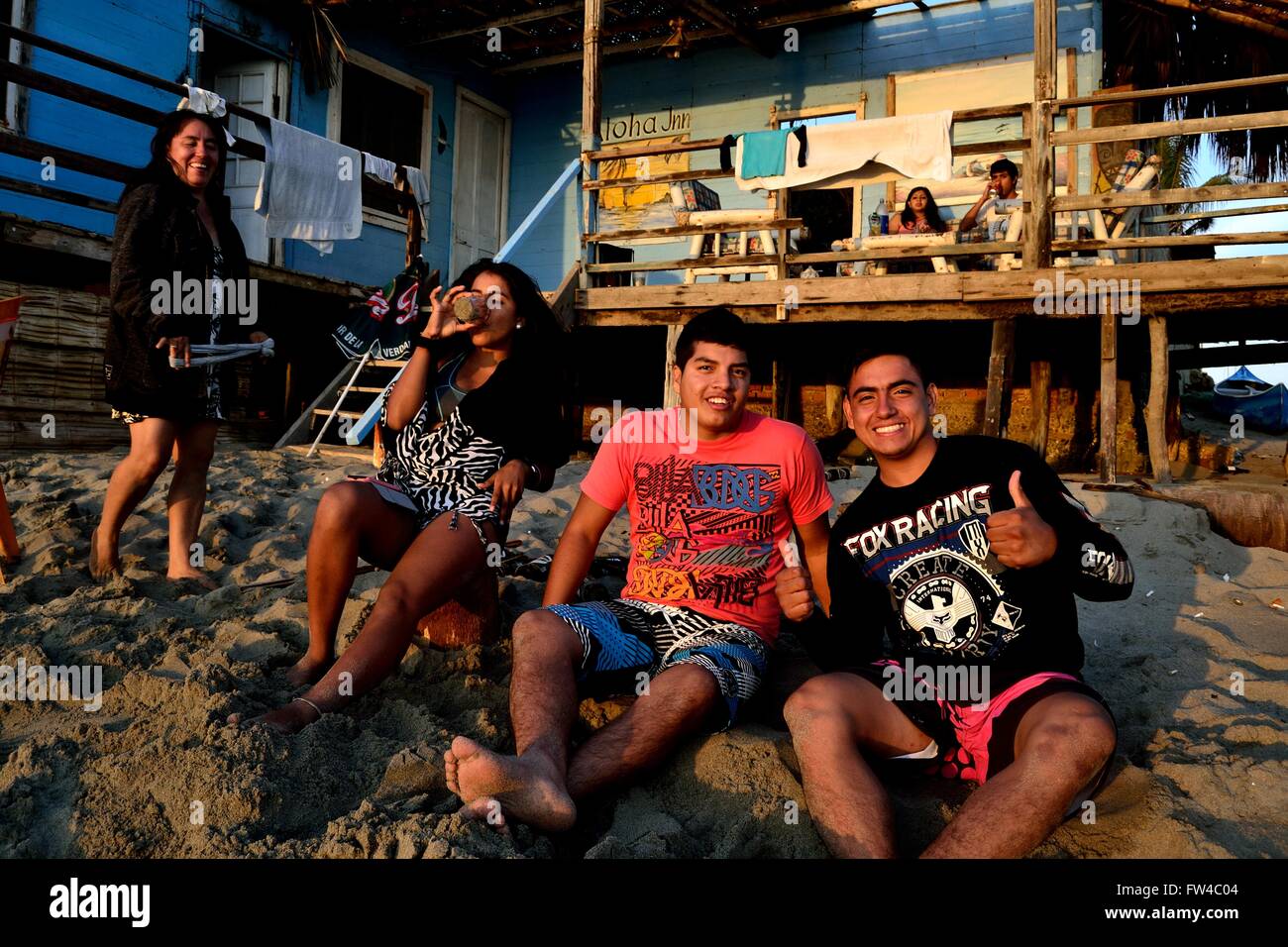 Peru beach parasol hi-res stock photography and images - Alamy