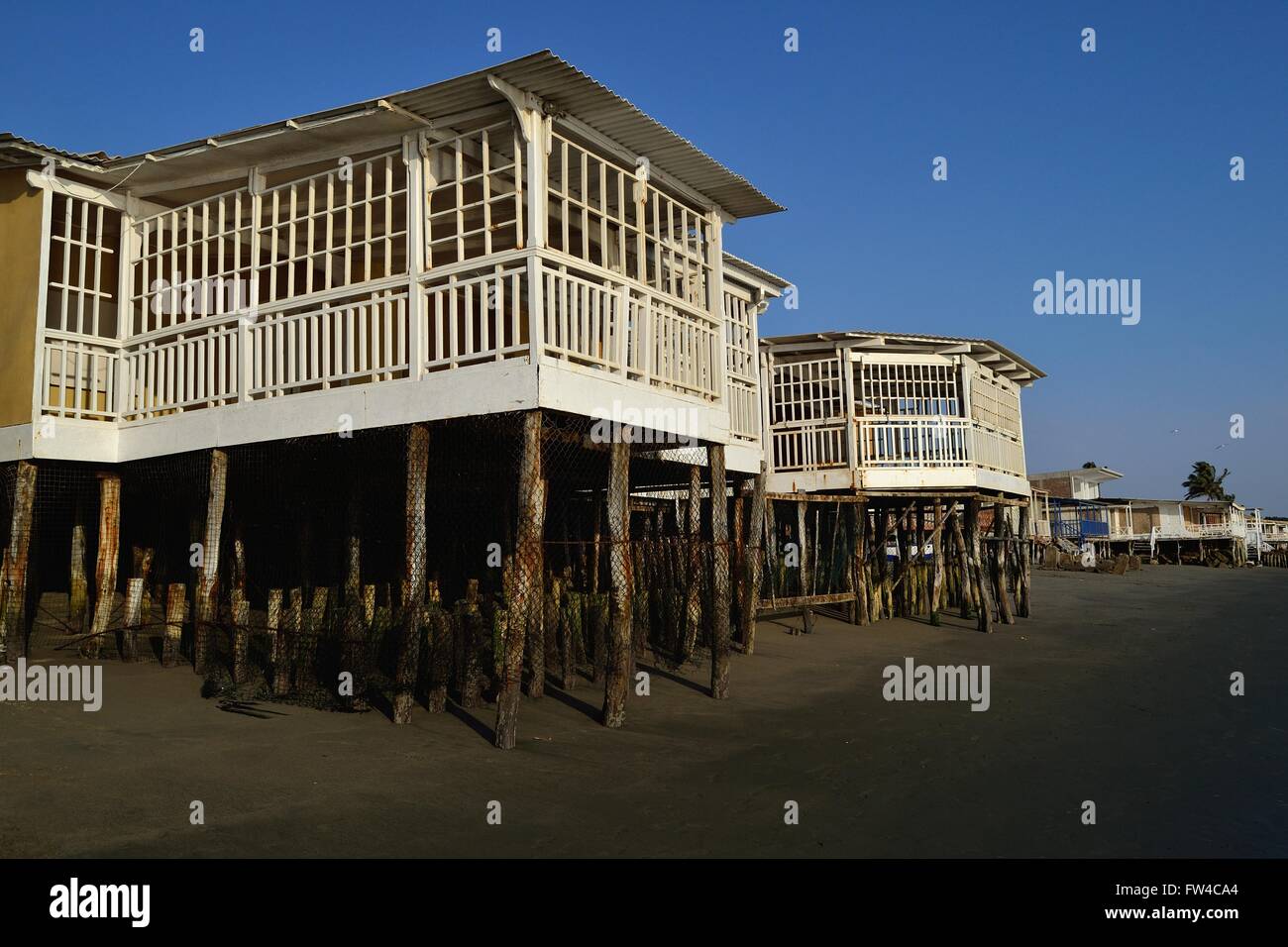 Traditional house - Beach in COLAN. Department of Piura .PERU Stock ...