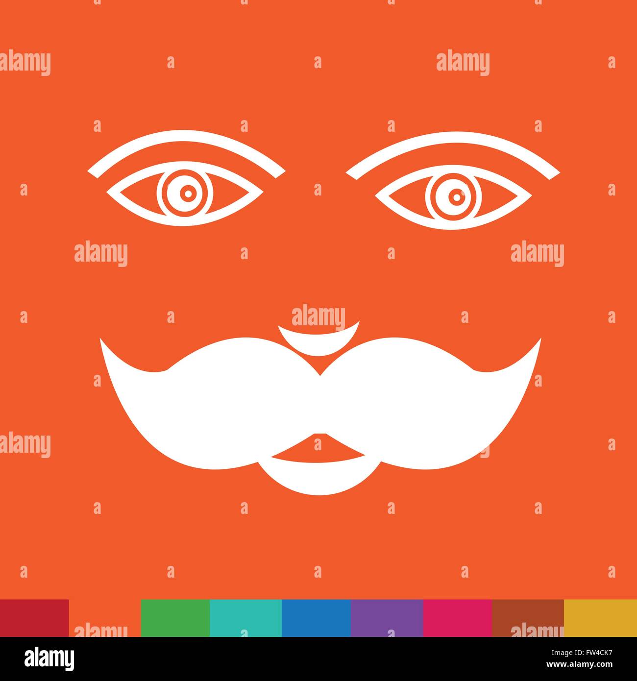 mustache guy Face Illustration sign design Stock Vector Image & Art - Alamy