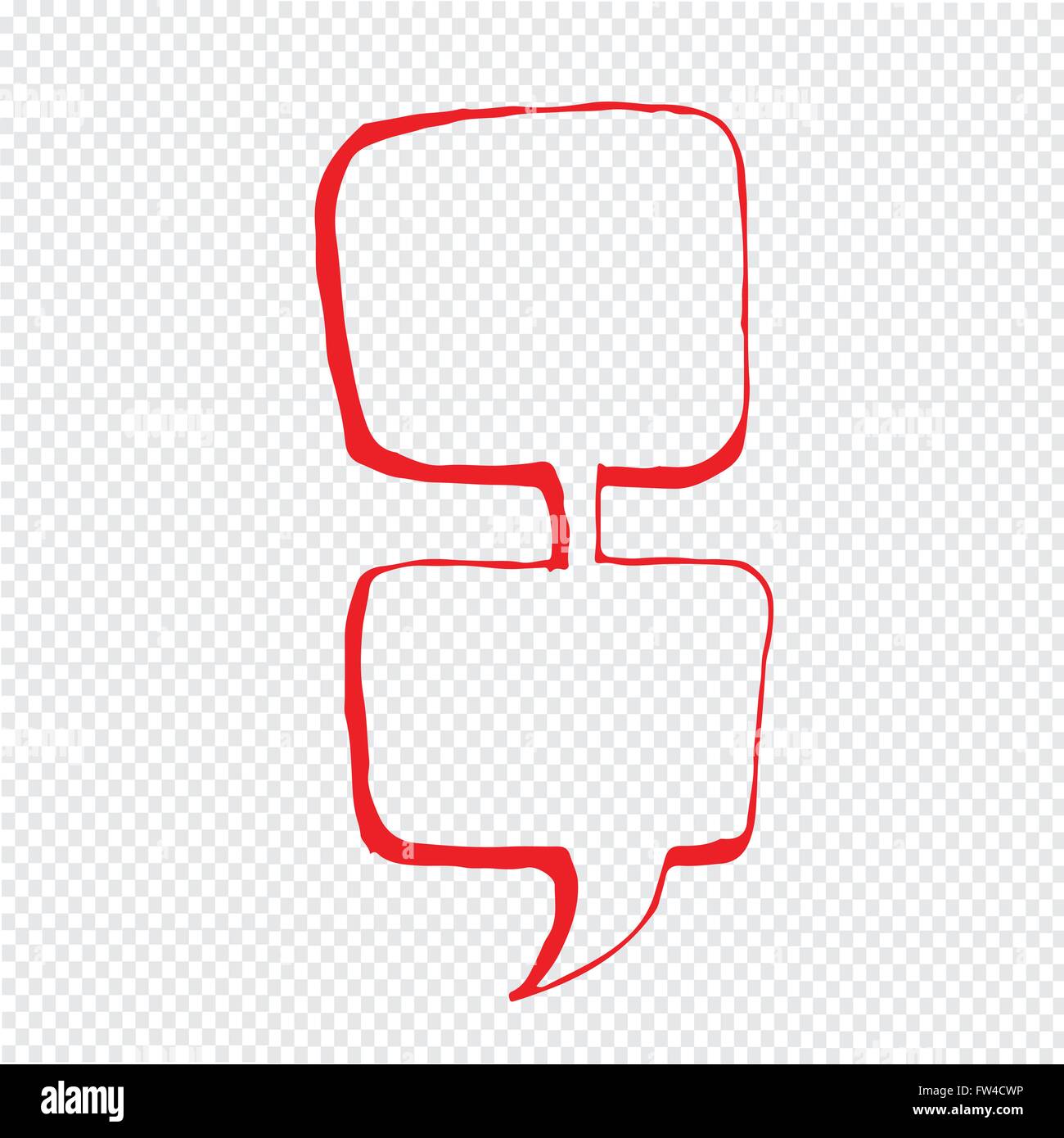 Speech bubble hand drawn Illustration symbol design Stock Vector Image ...