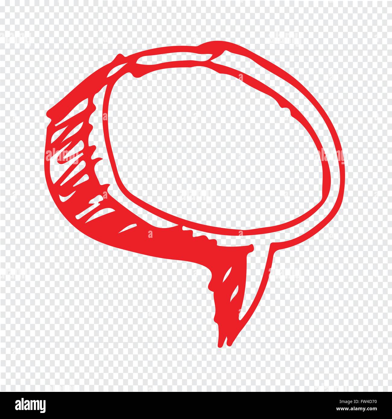 Speech bubble hand drawn Illustration symbol design Stock Vector Image ...