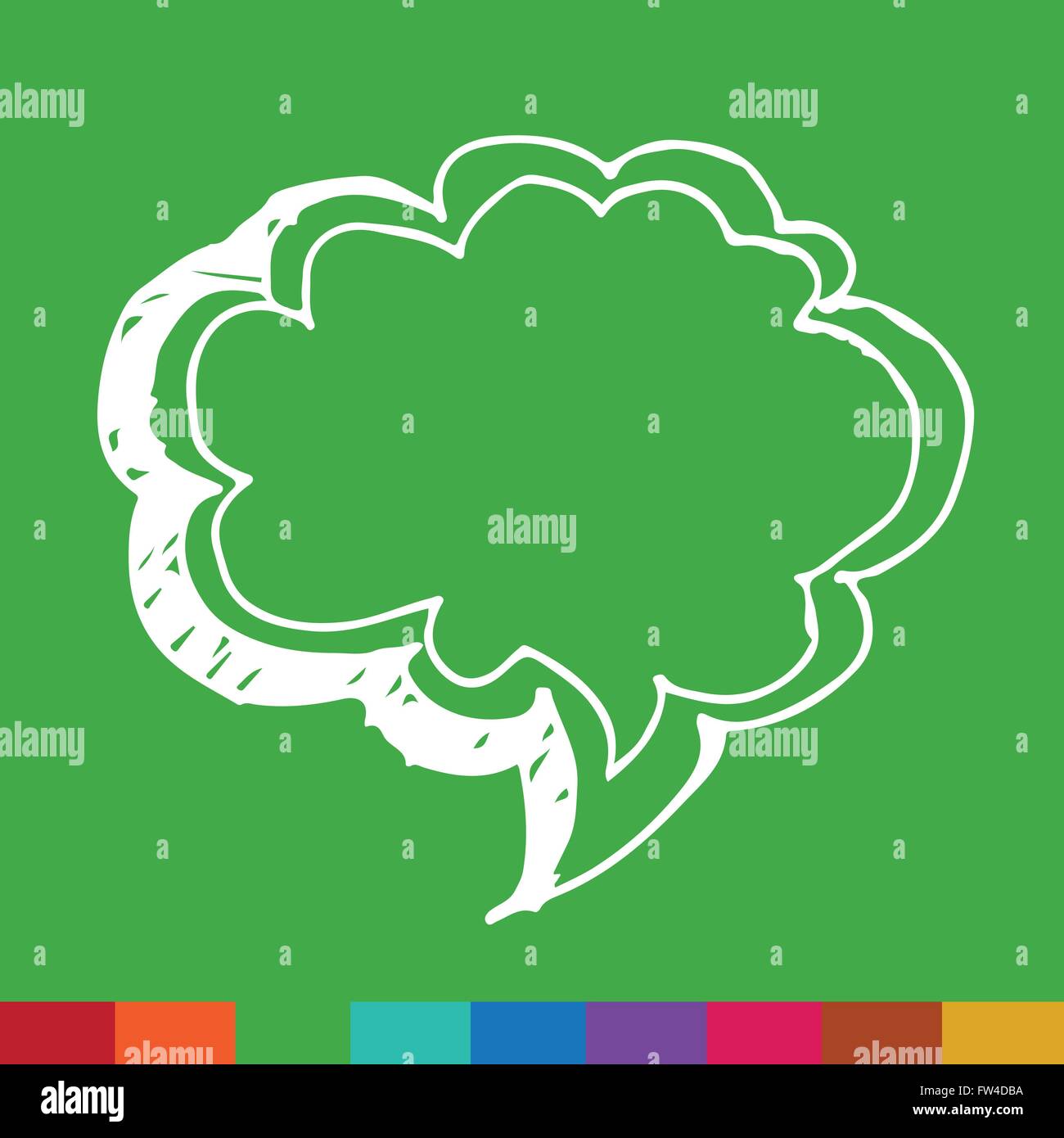 Speech bubble hand drawn Illustration symbol design Stock Vector Image ...