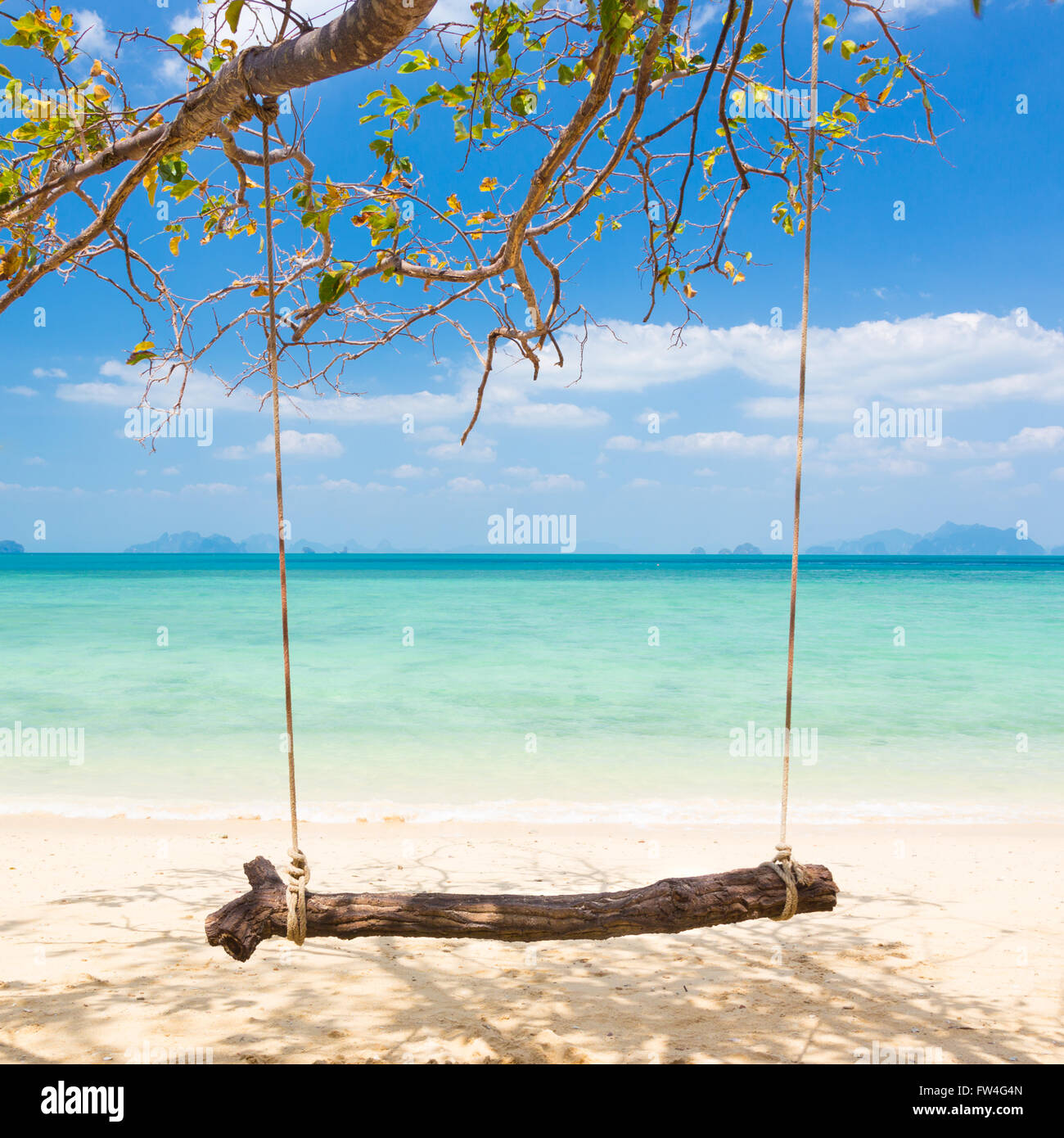 Beautiful view swing beach hi-res stock photography and images - Alamy