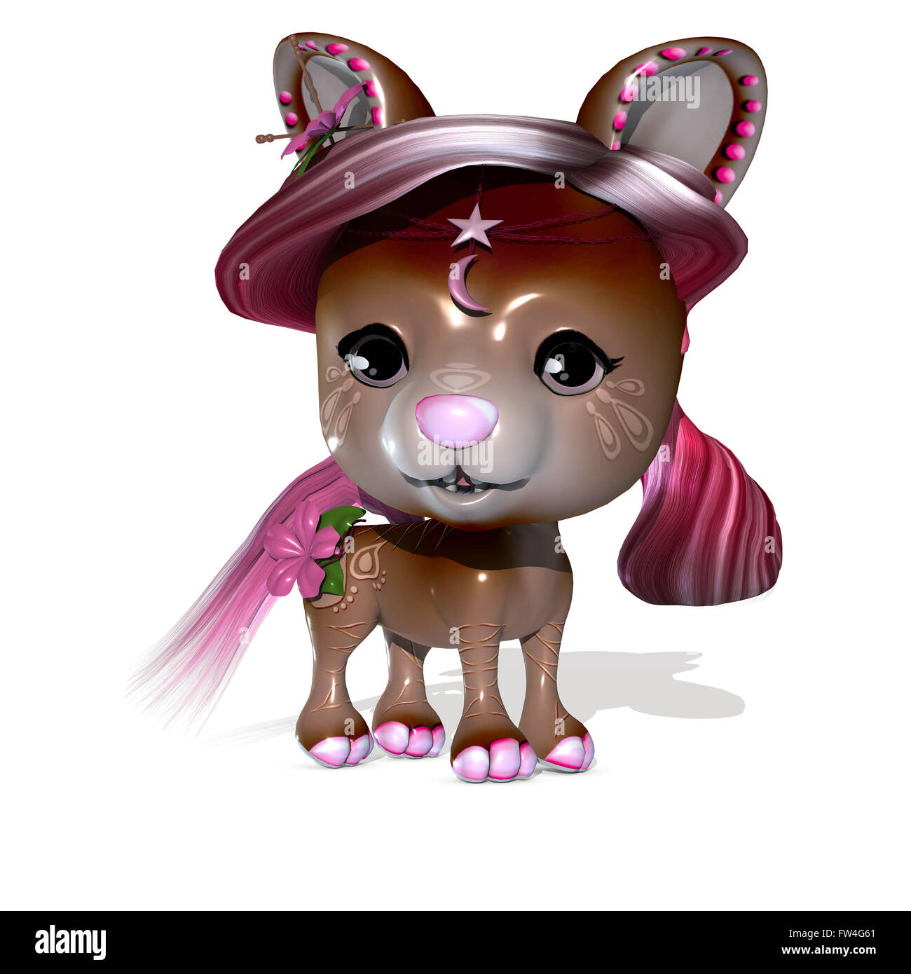 3D Rendered cute fantasy pet Stock Photo - Alamy