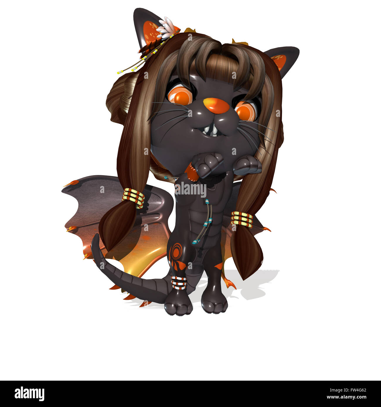 3D Rendered cute fantasy pet Stock Photo - Alamy