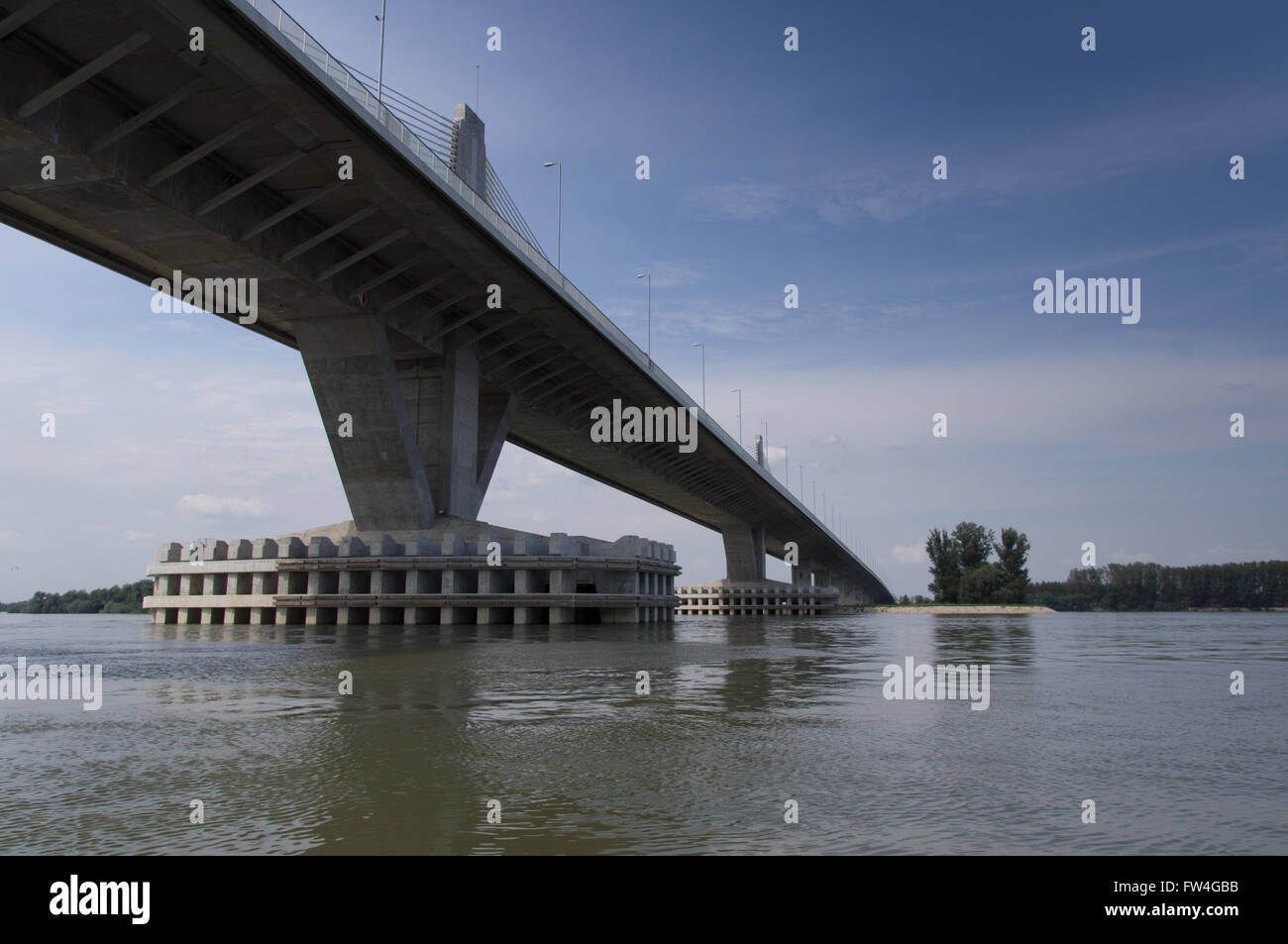 a modern bridge in romania Stock Photo - Alamy