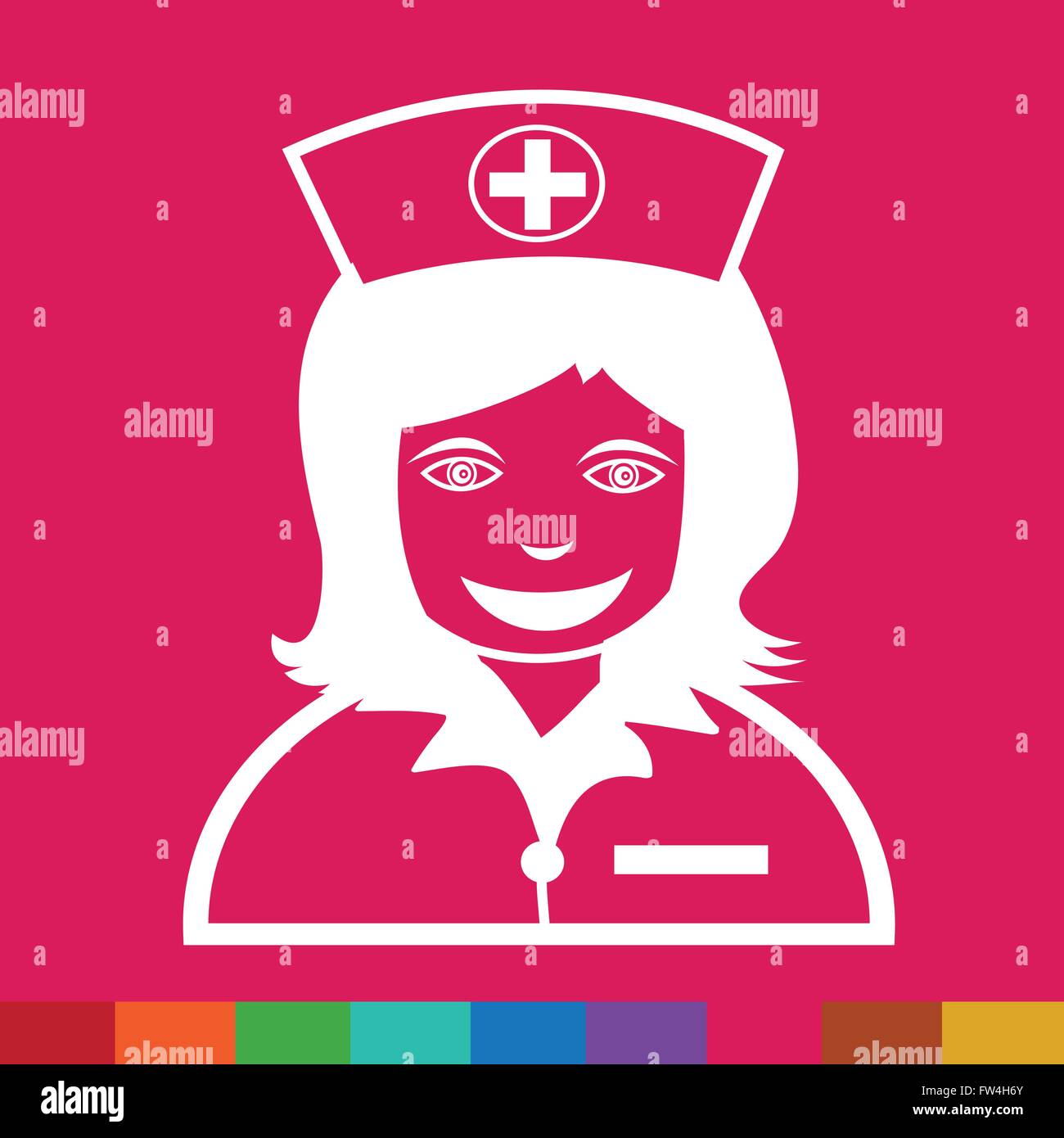 Nurse Face emotion Icon Illustration sign design Stock Vector Image ...
