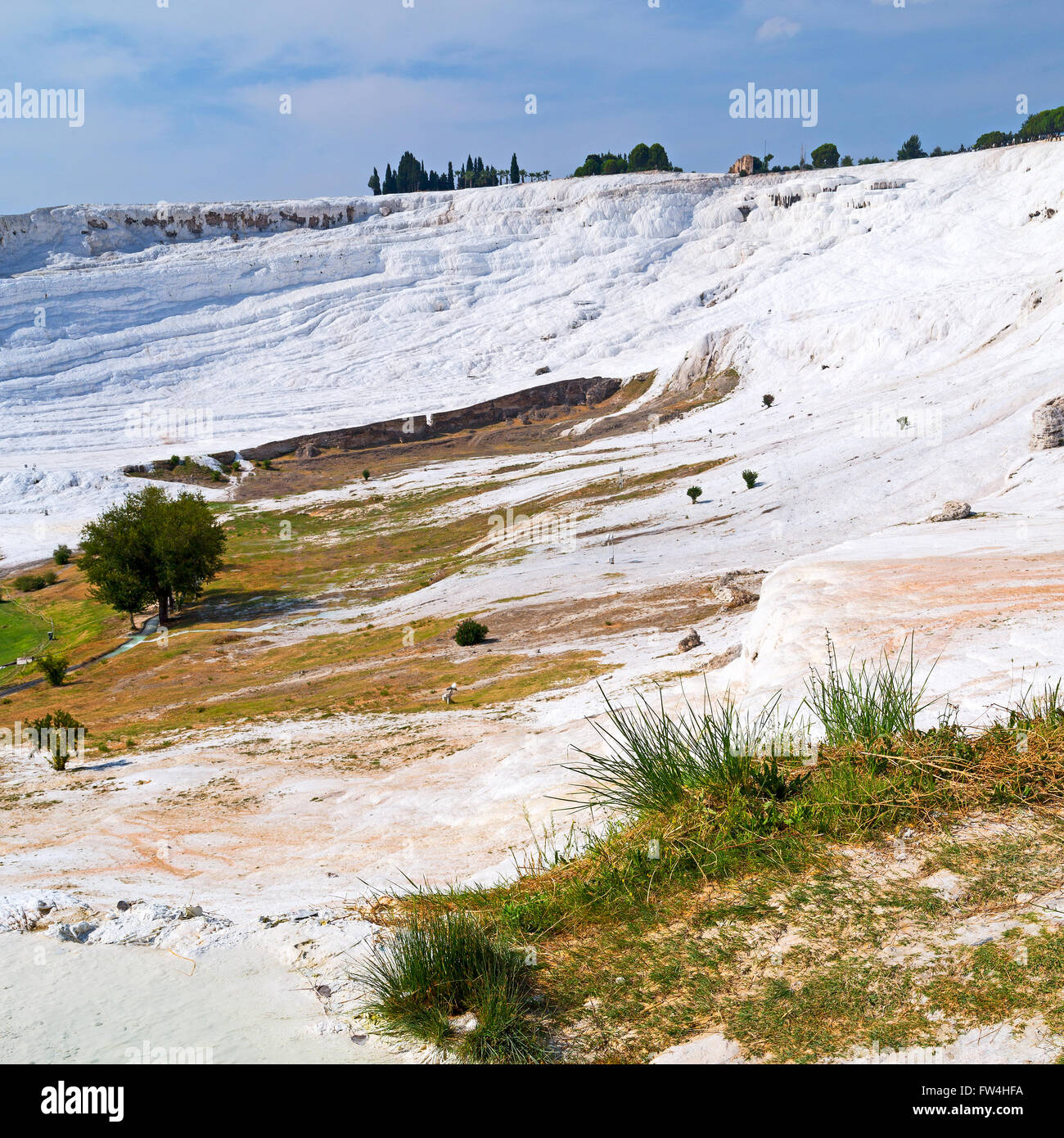 abstract in pamukkale turkey asia the old calcium bath and travertine ...
