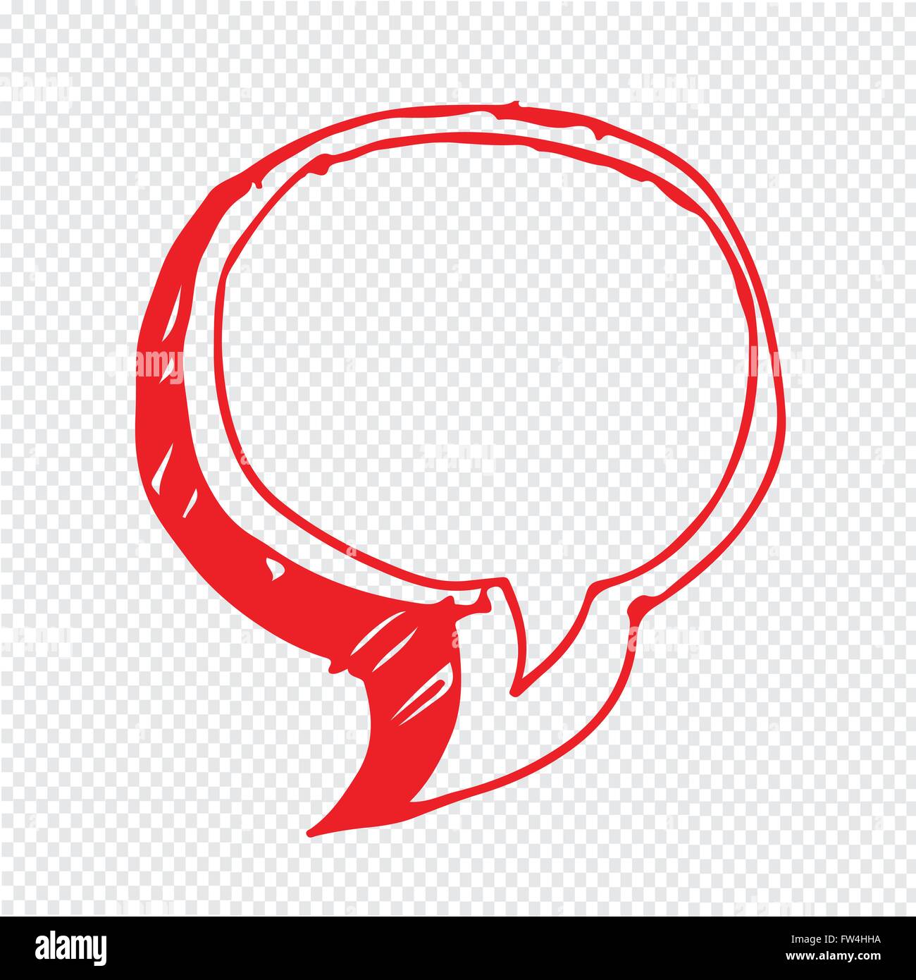 Speech bubble hand drawn Illustration symbol design Stock Vector Image ...
